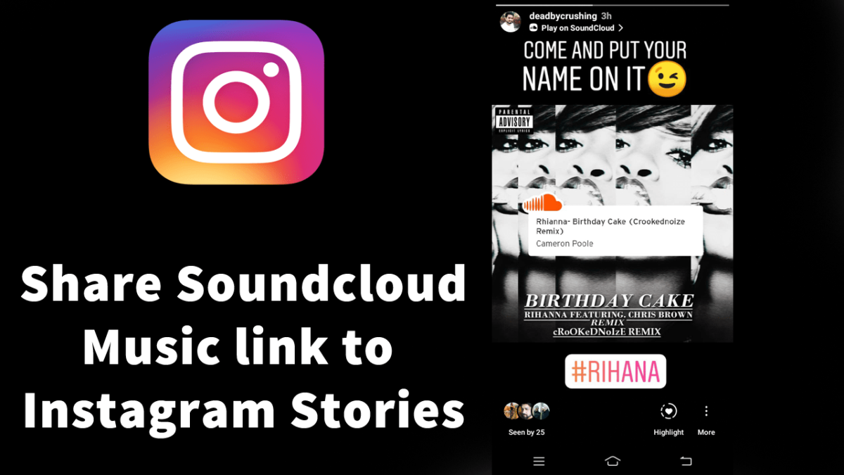 Share Soundcloud Music Links Using "Share to Instagram Stories"