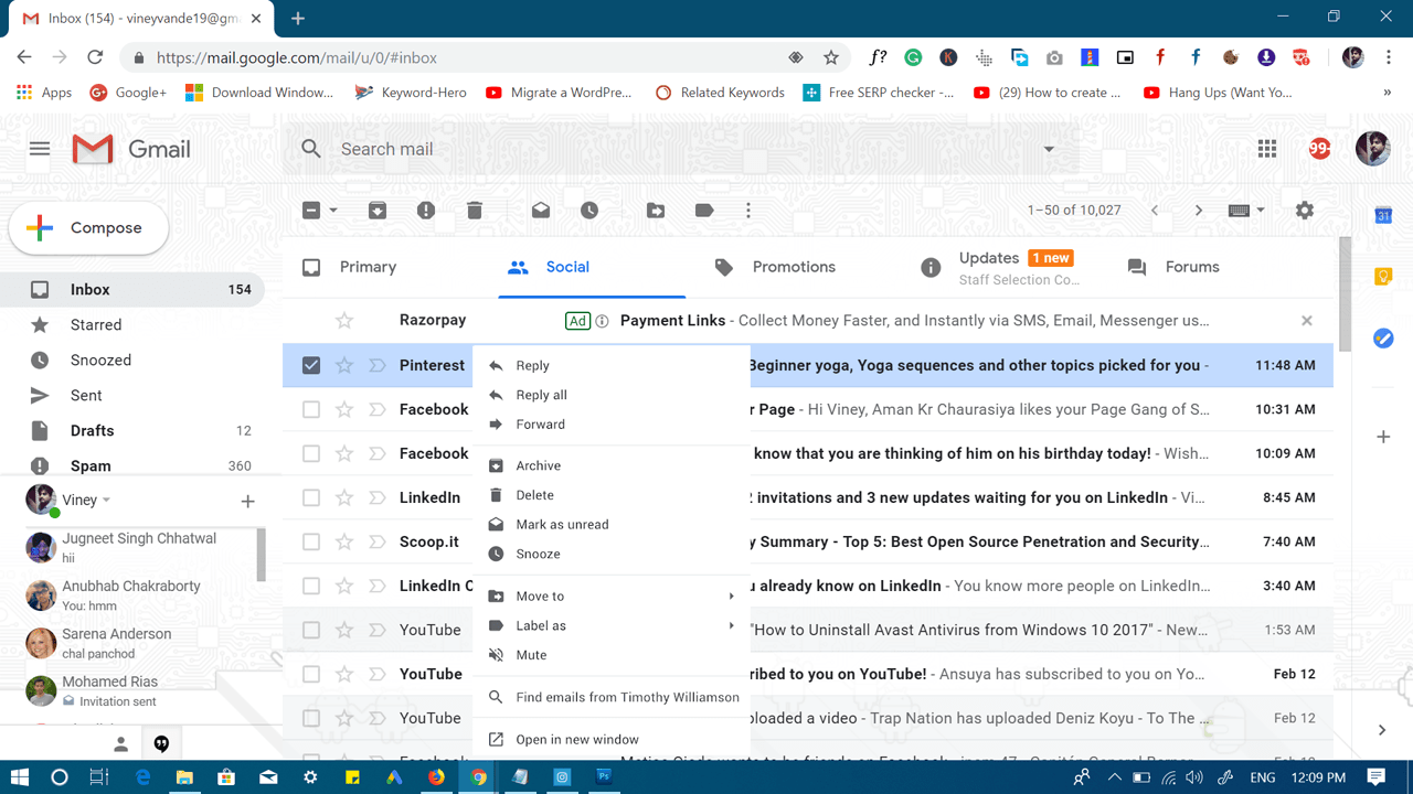 Gmail Right Click Menu is out, Learn how to use it!