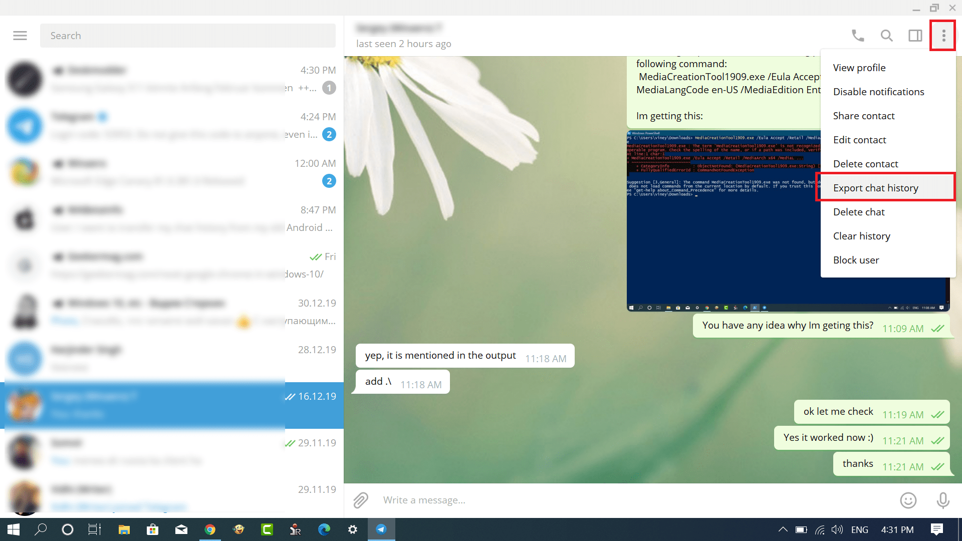 How to Export & Save your Entire Chat History for Telegram Desktop