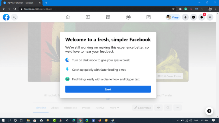 How to Enable Facebook New User Interface