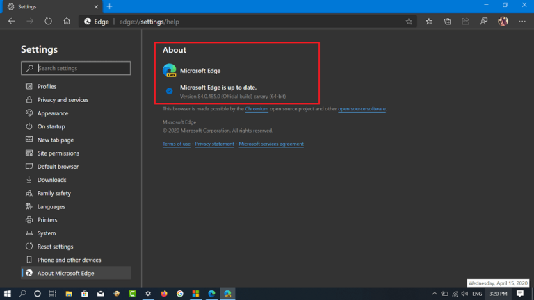Fix- Error code 3:0x80004002 "Edge Canary V84 not updating & shows"