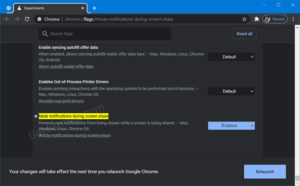 Chrome Canary gets Mute notifications during a screen share