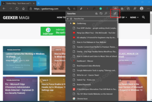 Microsoft Edge gets option to Pin Favorites panel to Side pane