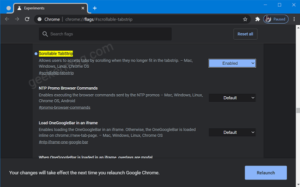Chrome Canary gets Scrollable tabstrip feature
