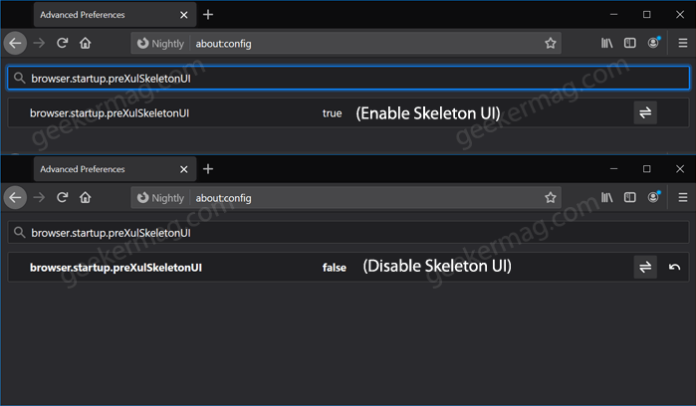 How to Enable or Disable Skeleton UI in Firefox for Windows 10