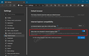 How to Enable or Disable Internet Explorer Mode in Microsoft Edge