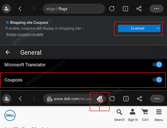How to Enable & Use Shopping Site Coupons feature in Microsoft Edge