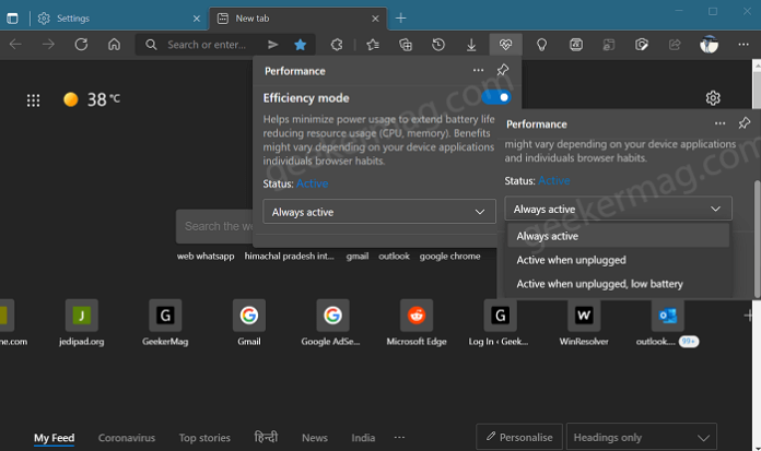 How Do I Turn On/OFF Enable Efficiency Mode in Microsoft Edge