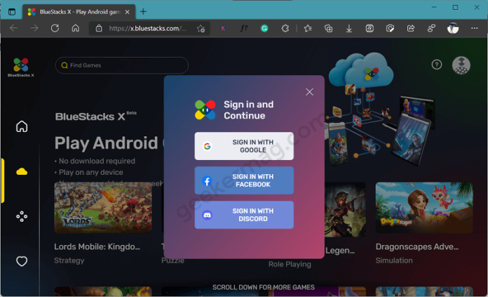 Play Android Games in Your PC Browser With BlueStacks X