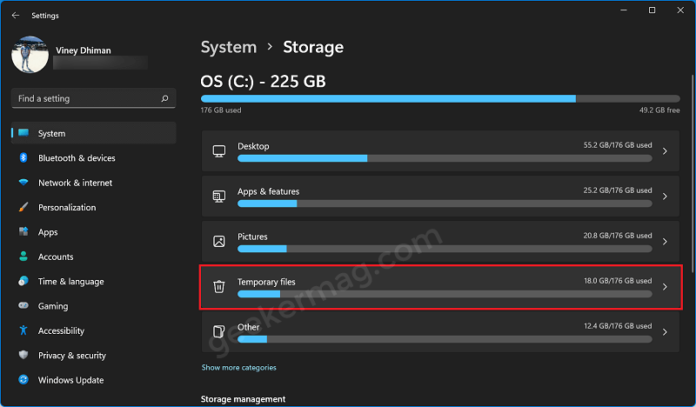 How to Free Up Storage Space in Windows 11 after upgrade 22H2