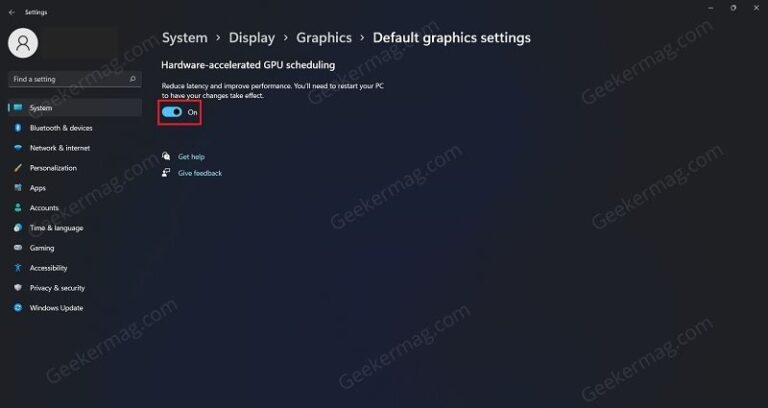 How to 'Enable' & 'Disable' Windows 11 Hardware Accelerated GPU Scheduling