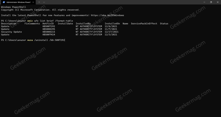 How to Uninstall Latest Feature Updates in Windows 11