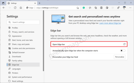 How to Show Edge Web Widget in Windows 10 Taskbar