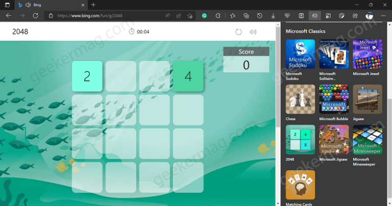 Play HTML Browser Games in Edge Using 'Edge Games Panel'