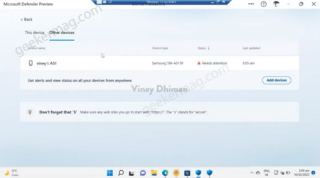 Download New Microsoft Defender app for Windows 11