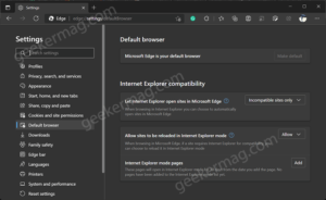 How to Enable or Disable Internet Explorer Mode in Microsoft Edge