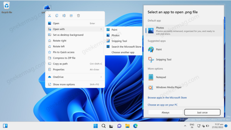 How to Enable New App Picker in Windows 11 22563