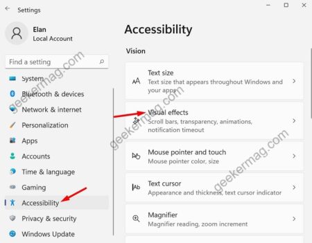 How to Enable and Disable Transparency Effect in Windows 11 PC