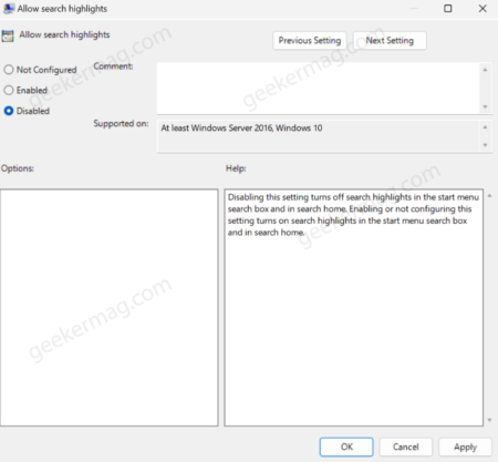 How to Disable 'Search Highlights' in Windows 11 & Windows 10