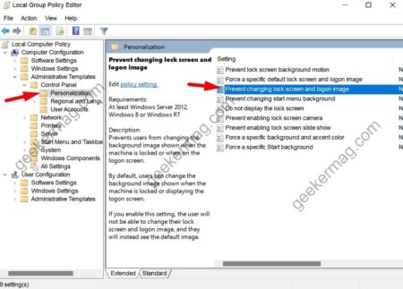 How to Disable Option "Change Lock Screen Background" in Windows 11
