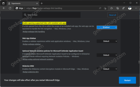 Enable and Open Links in Microsoft Edge PWAs & Web Apps