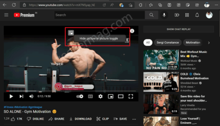 Enable or Disable Picture in Picture (PIP) Button in Microsoft Edge