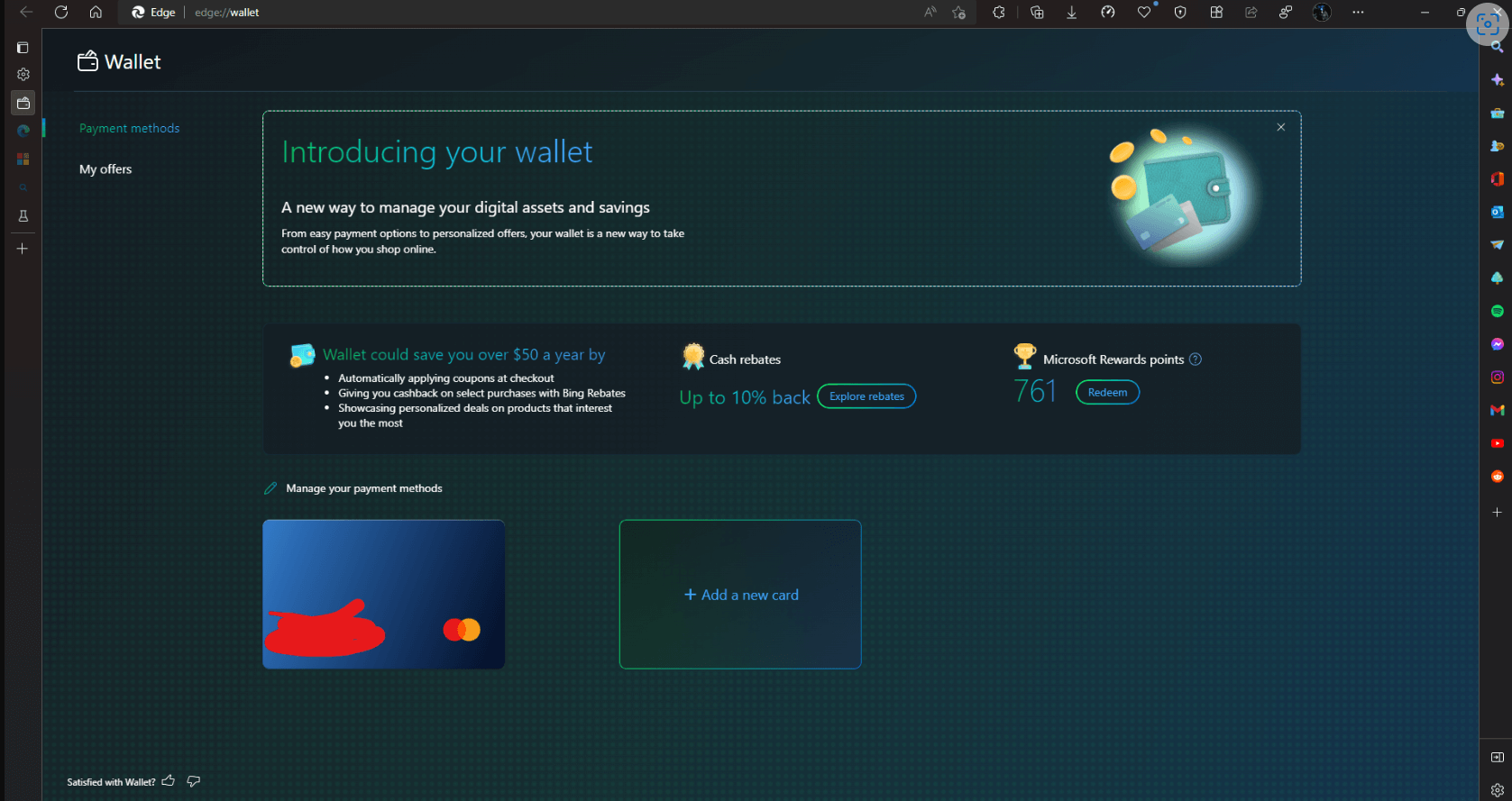 Microsoft Edge getting a new 'Wallet' feature in Windows 11/10
