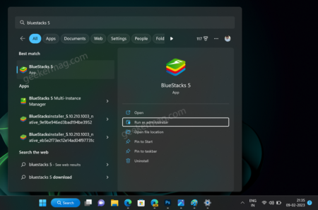 Fix - Bluestacks 5 "Incompatible Windows settings" in Windows 11 22H2