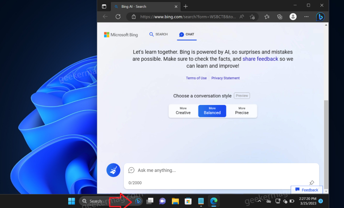 How to Disable Bing Chat Button in Windows 11 Search Box
