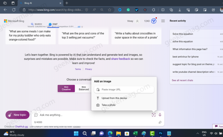 How to Use GPT-4 in Bing Chat with Multimodal Feature (Right now)