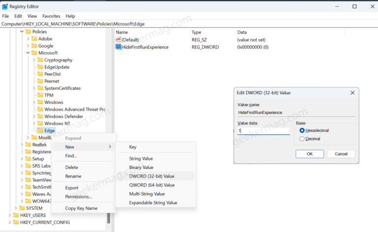 How to Disable "Personalize your web experience" Prompt in Edge