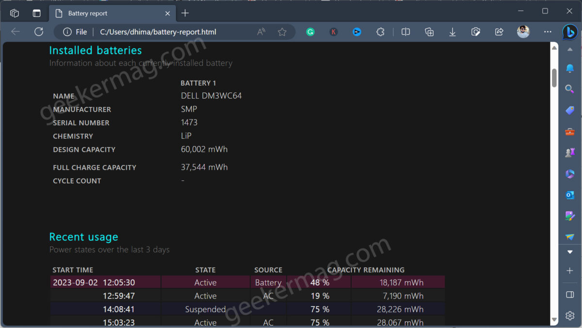 How to Check Laptop Battery Health Windows 11/10